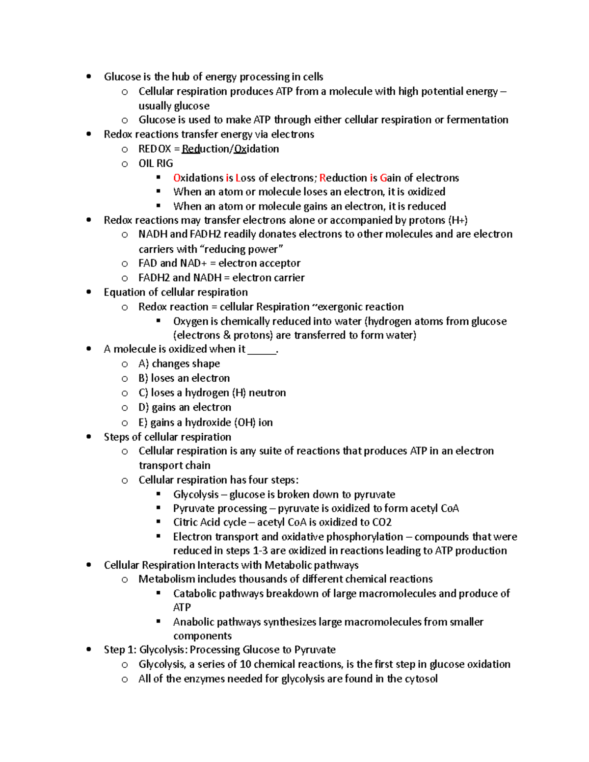 Bio 211 chapter 9 Cellular Respiration And Fermentation Glucose Is bio-211-chapter-9-cellular-respiration-and-fermentation-glucose-is