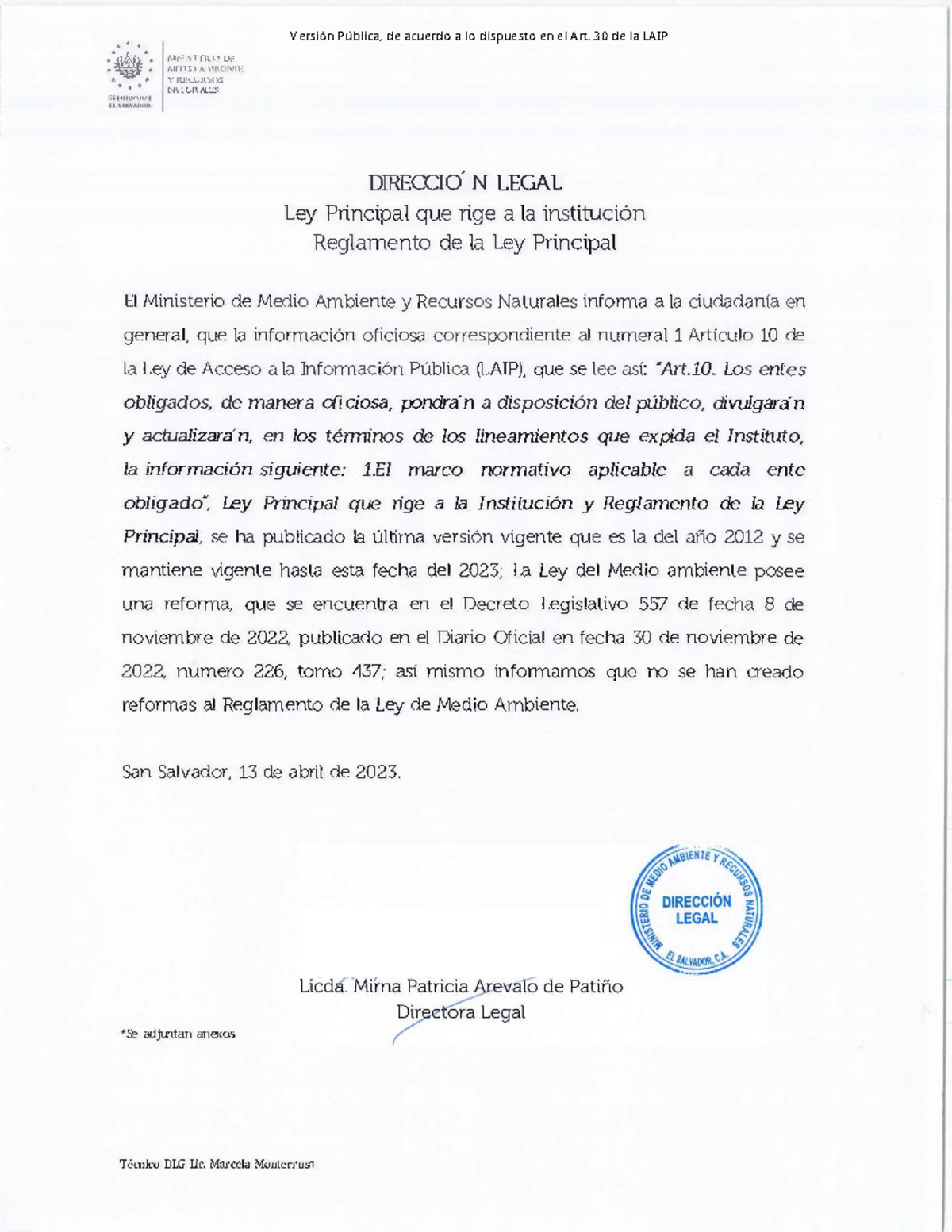 LEY Y Reglamentos DE LA LEY PPAL MARN- ENE-MAR2023- FS - .. 6044 Nop MI ...