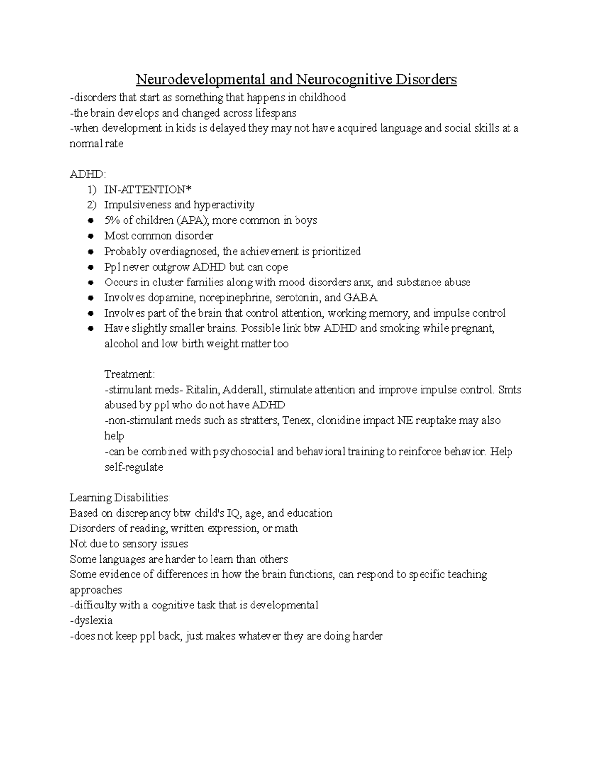 Neurodevelopmental and Neurocognitive Disorders - Neurodevelopmental ...