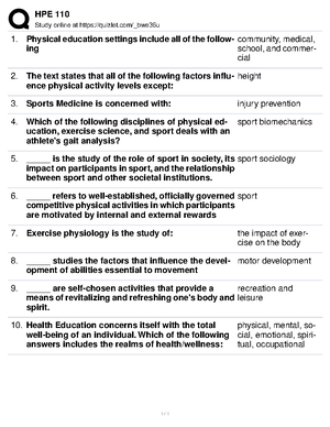 Chapter 6 - notes - HPE 120 Motor Learning and Development Chapter 6 ...