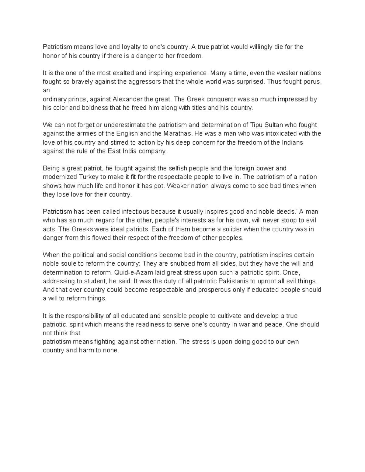 Patriotism for College Students - Patriotism means love and loyalty to ...