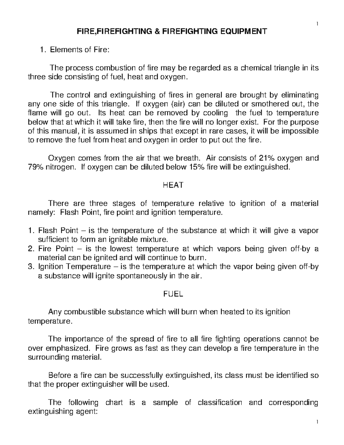 5 - Lesson plan sample - FIRE,FIREFIGHTING & FIREFIGHTING EQUIPMENT ...