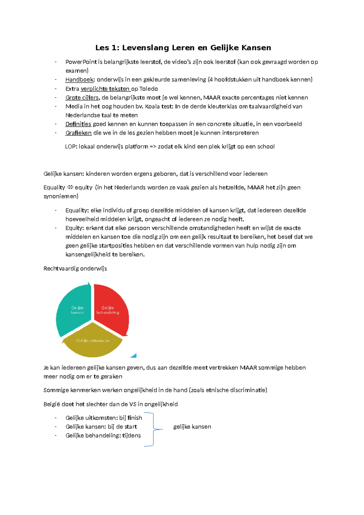 Les 1 levenslang leren en gelijke kansen - Les 1: Levenslang Leren en ...