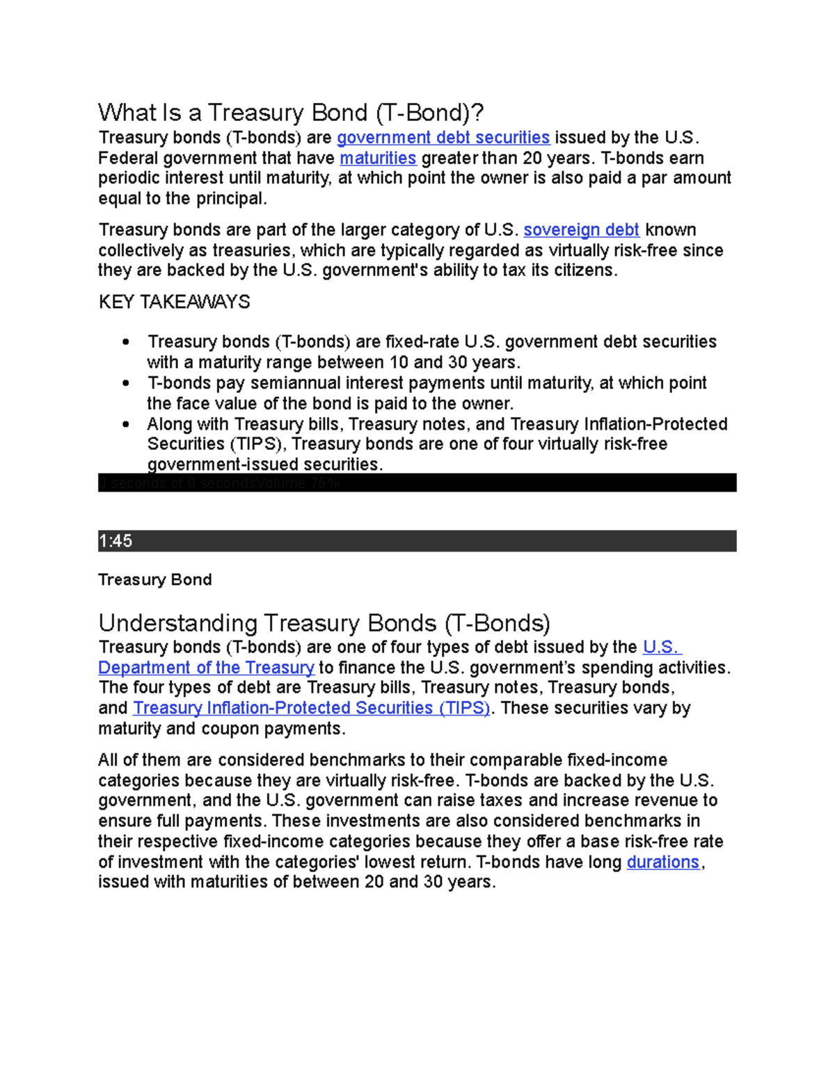 Treasury BOND - description - What Is a Treasury Bond (T-Bond ...