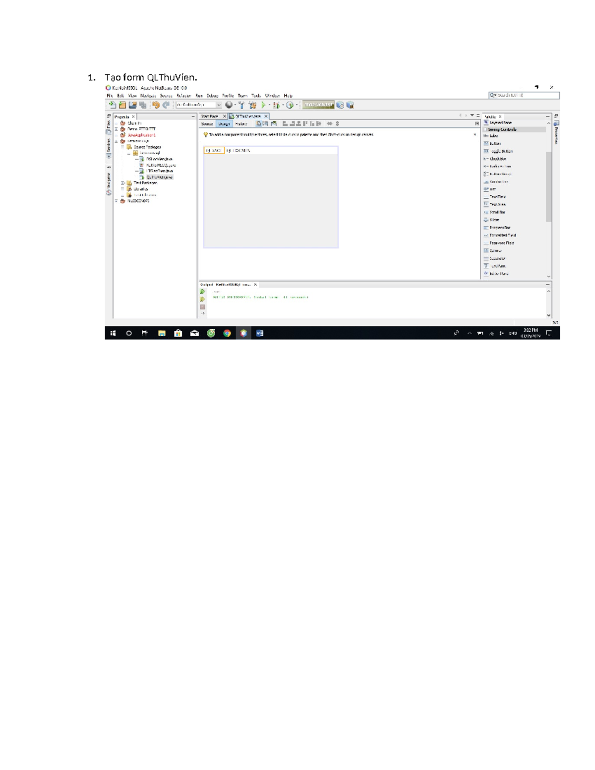 Huong Dan Ket Noi Cac Form - Lập trình hướng đối tượng - Tạo form QLThuVien. Đổi tên biến cho ...