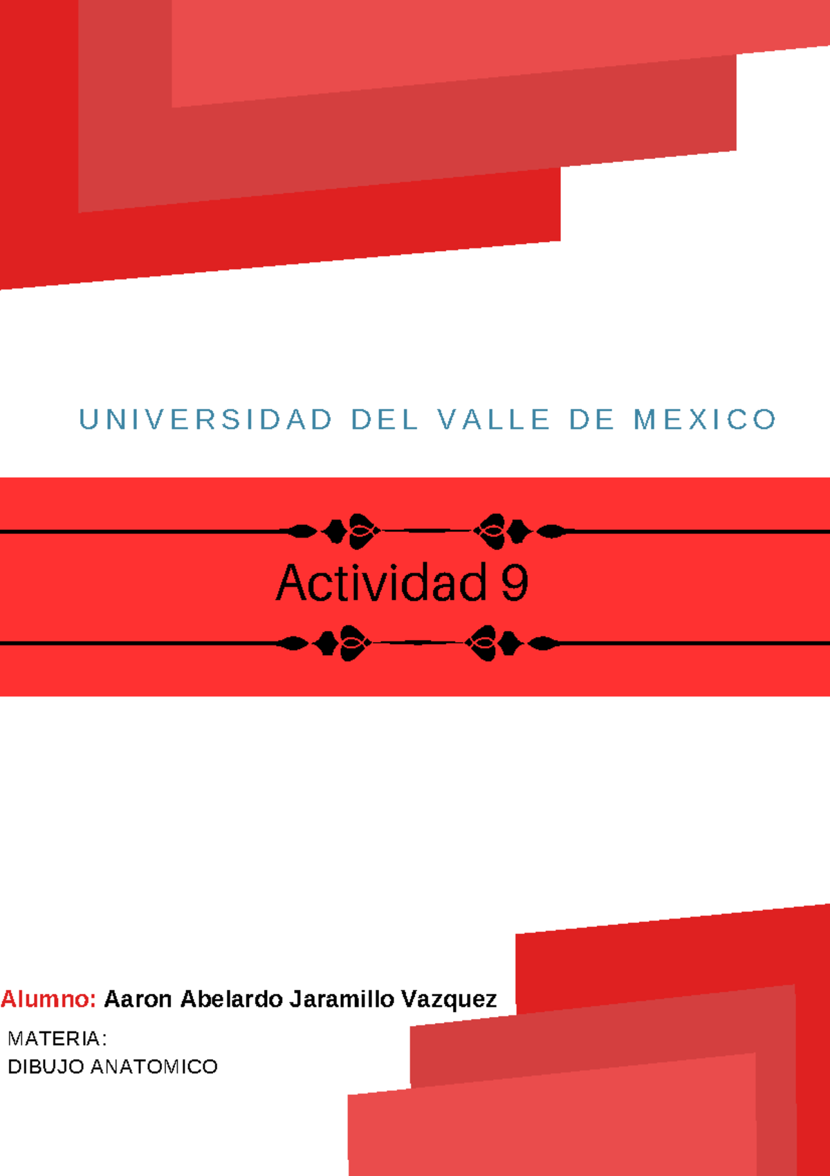 A#9 AAJV - ojala y les sirva - Dibujo anatómico - Actividad 9 U N I V E R S I D A D D E L V A L ...