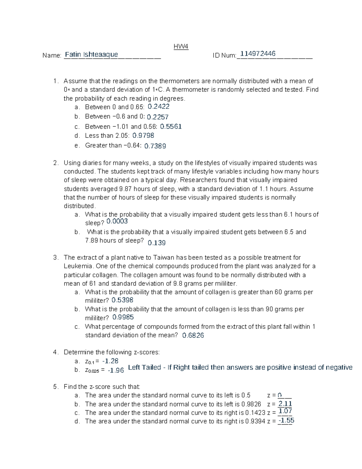 HW4 - Homework 4 answers for AMS 110 - HW Name: ___________________________ ID - Studocu