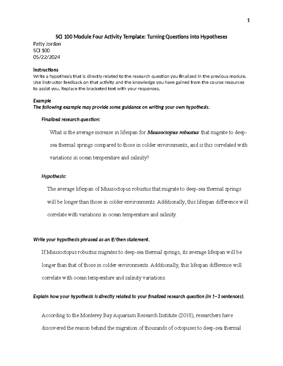 SCI 100 Module Four Activity Template (2) - SCI 100 Module Four ...