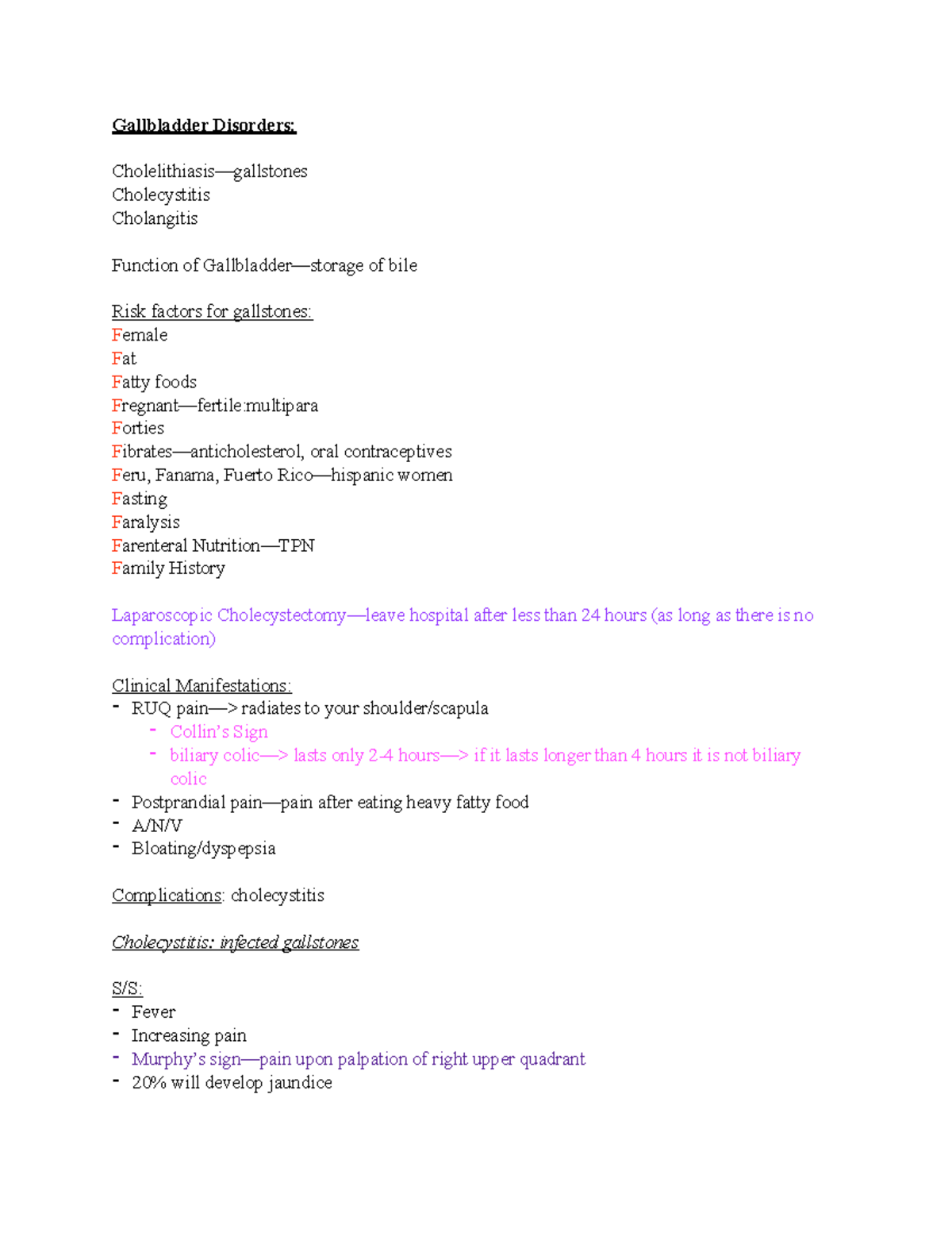 Week 5-gallbladder - prof ventura - Gallbladder Disorders ...