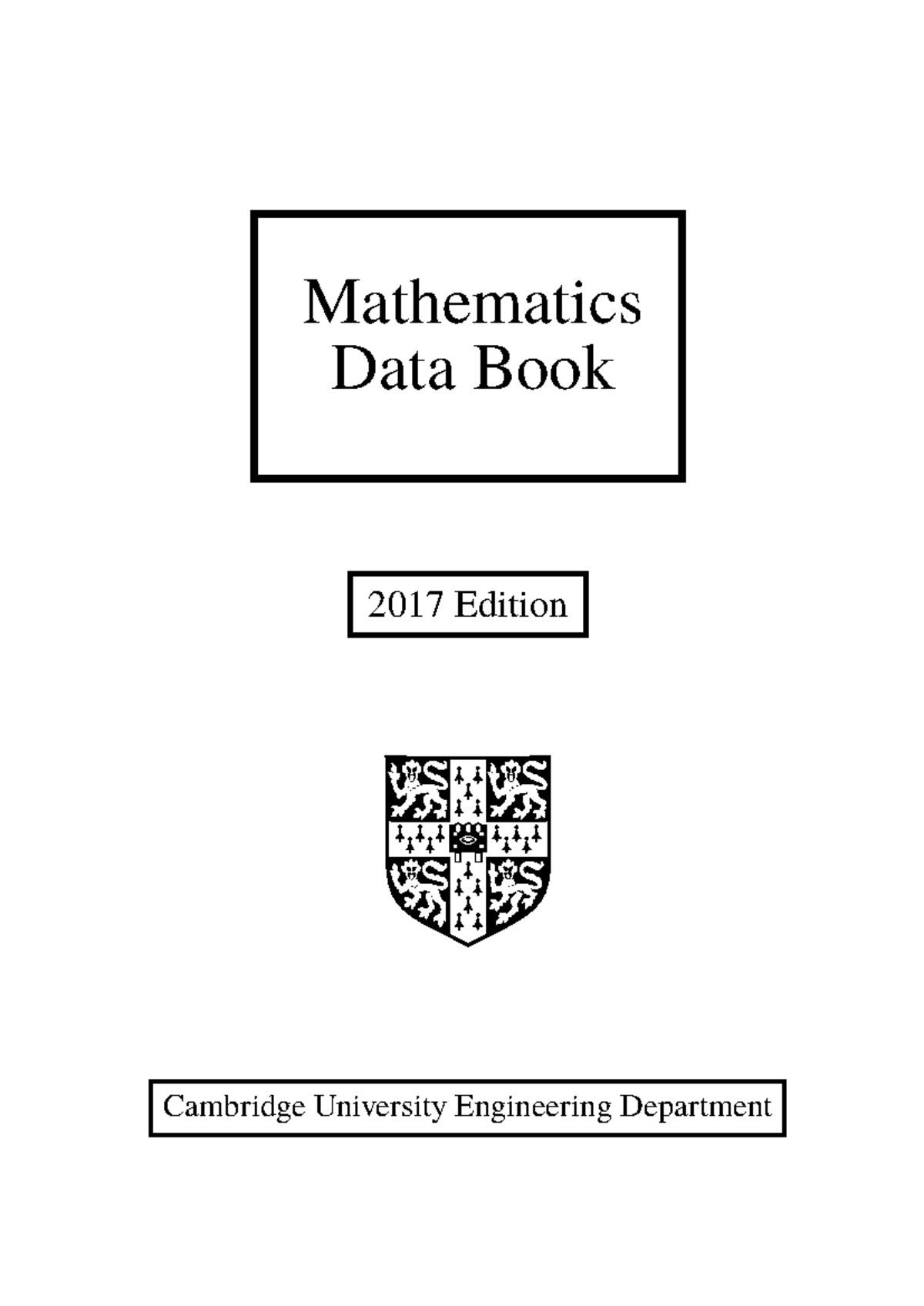 Maths 2017 - notes - Mathematics Data Book 2017 Edition Cambridge ...