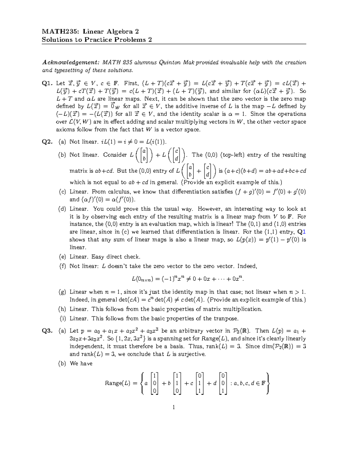 Math235-ch2 solns - Solutions to Practice Problems 2 Acknowledgement ...
