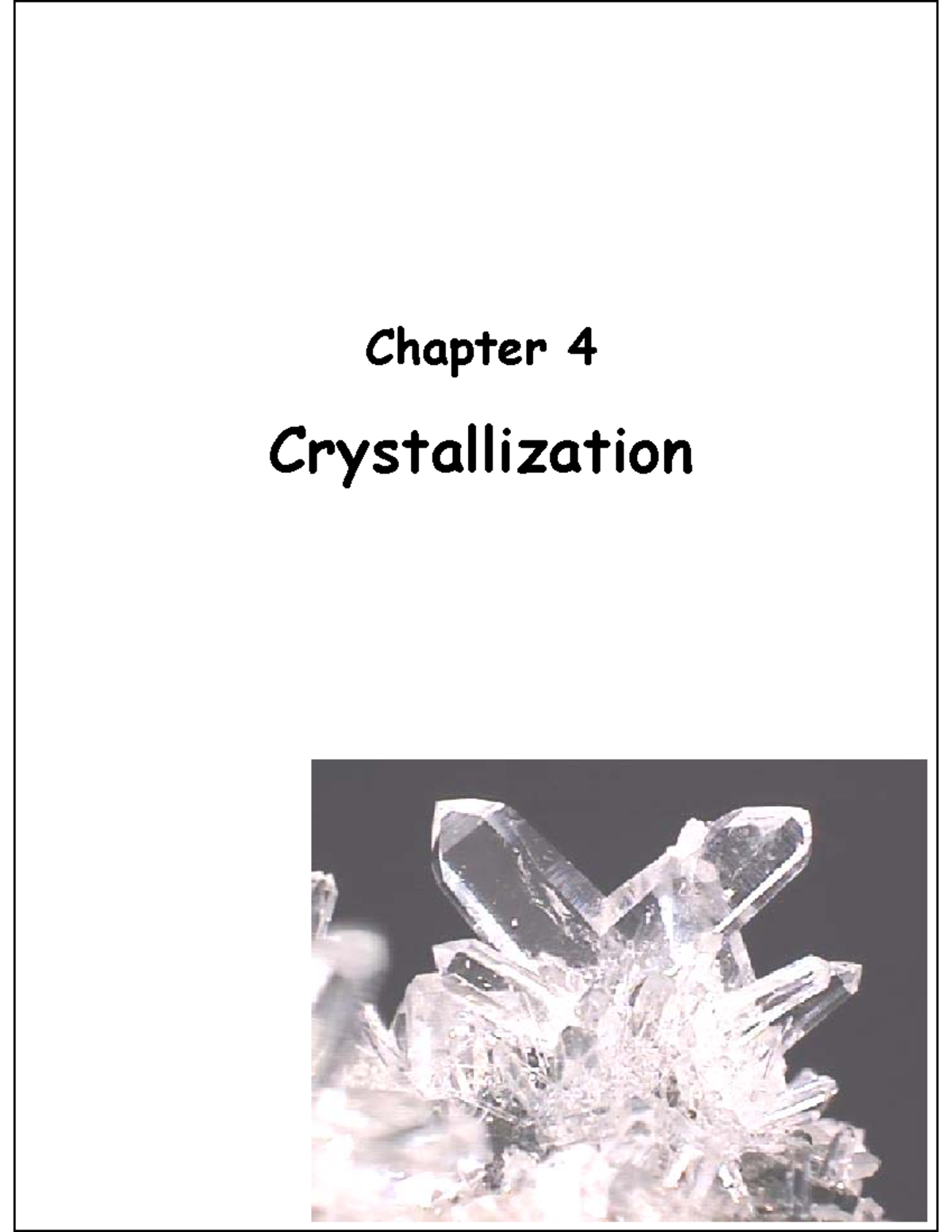 Crystallization - Hard work is very important in students life ...