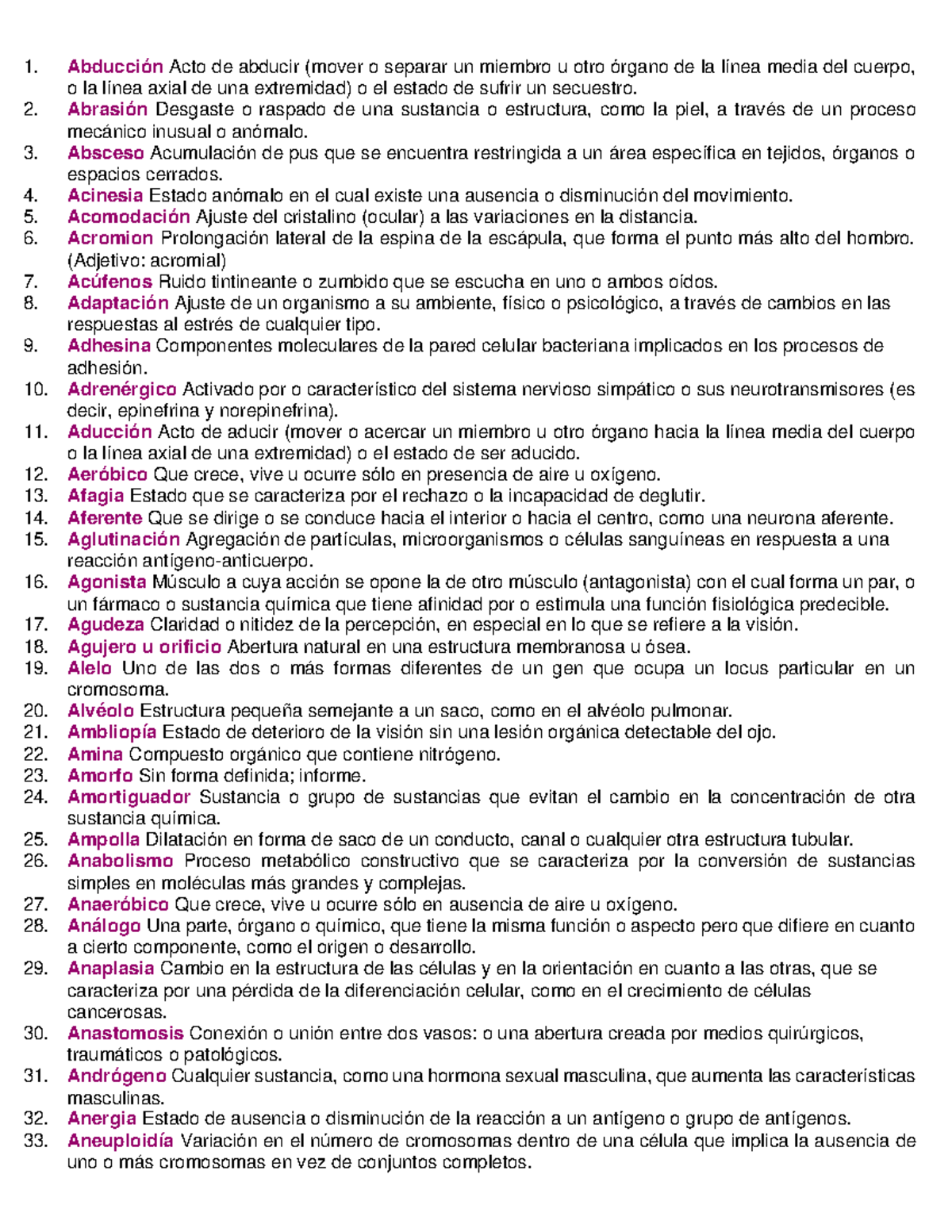 Glosa Fisiopato (prototipo) - Abducción Acto de abducir (mover o ...