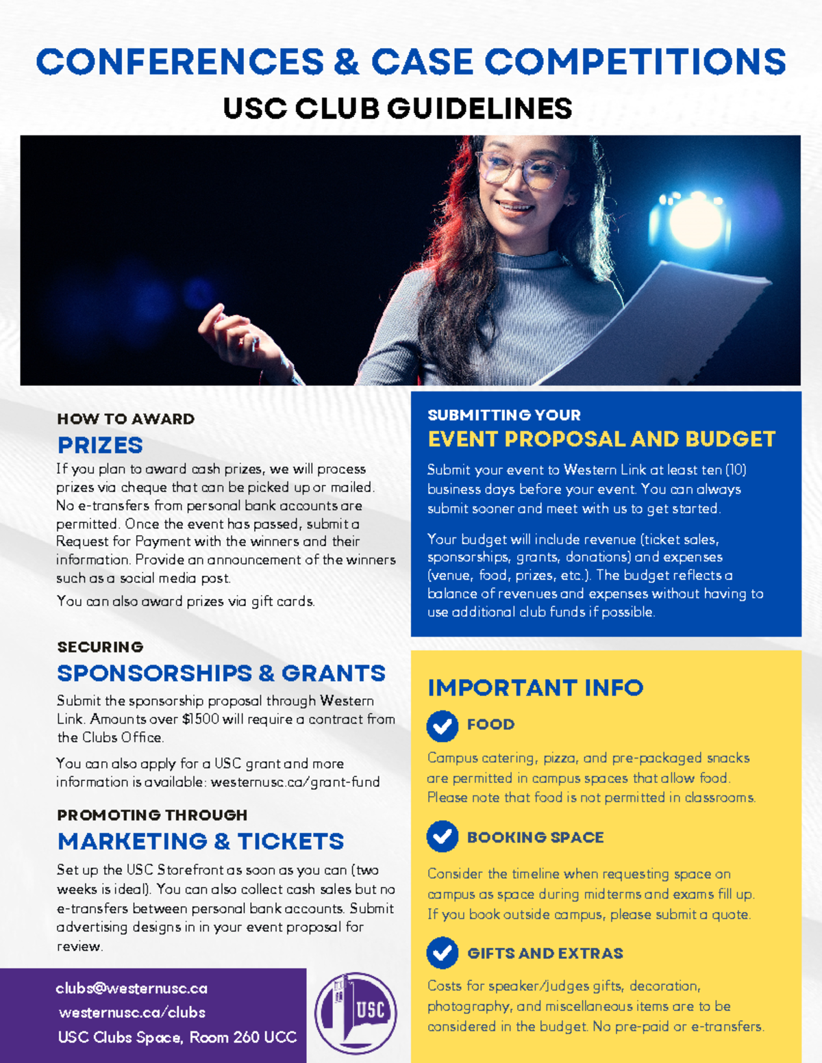 Conference and Case Competition - USC Club Guidelines - Set up the USC ...