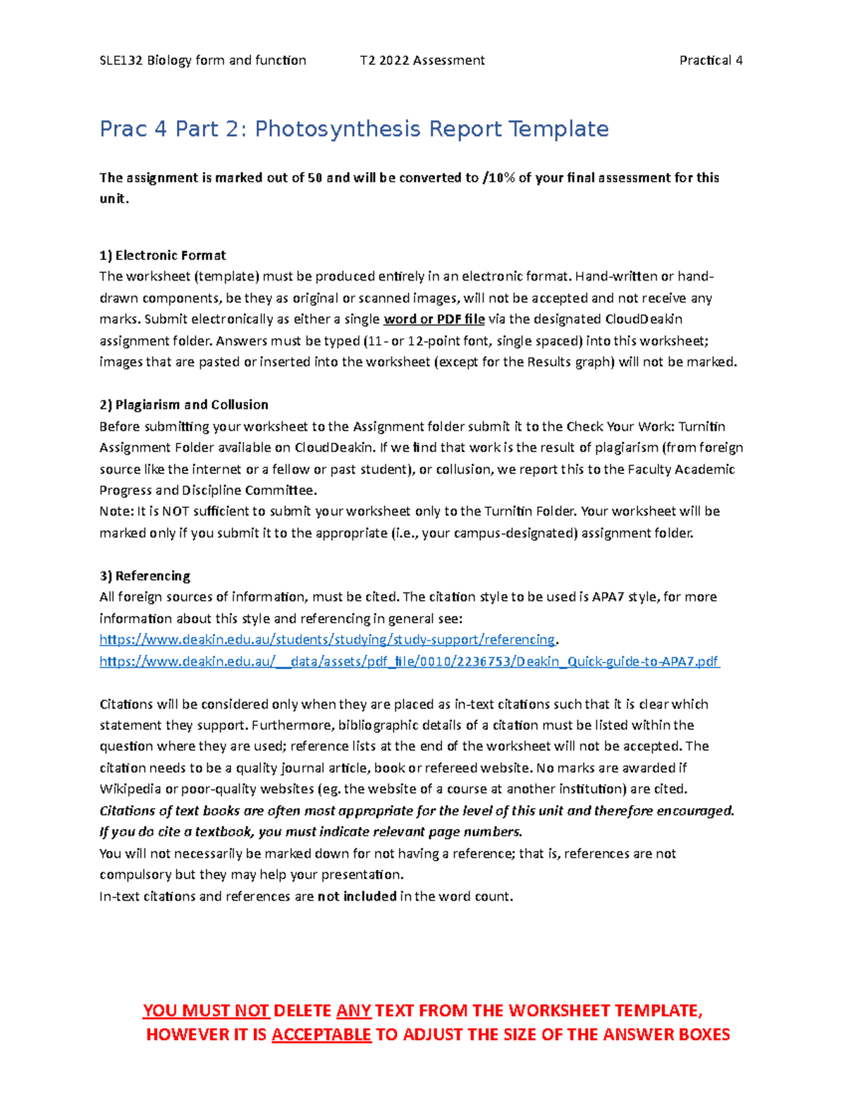 Prac 4 Part 2 SLE132 Report Template tkg - Prac 4 Part 2 ...