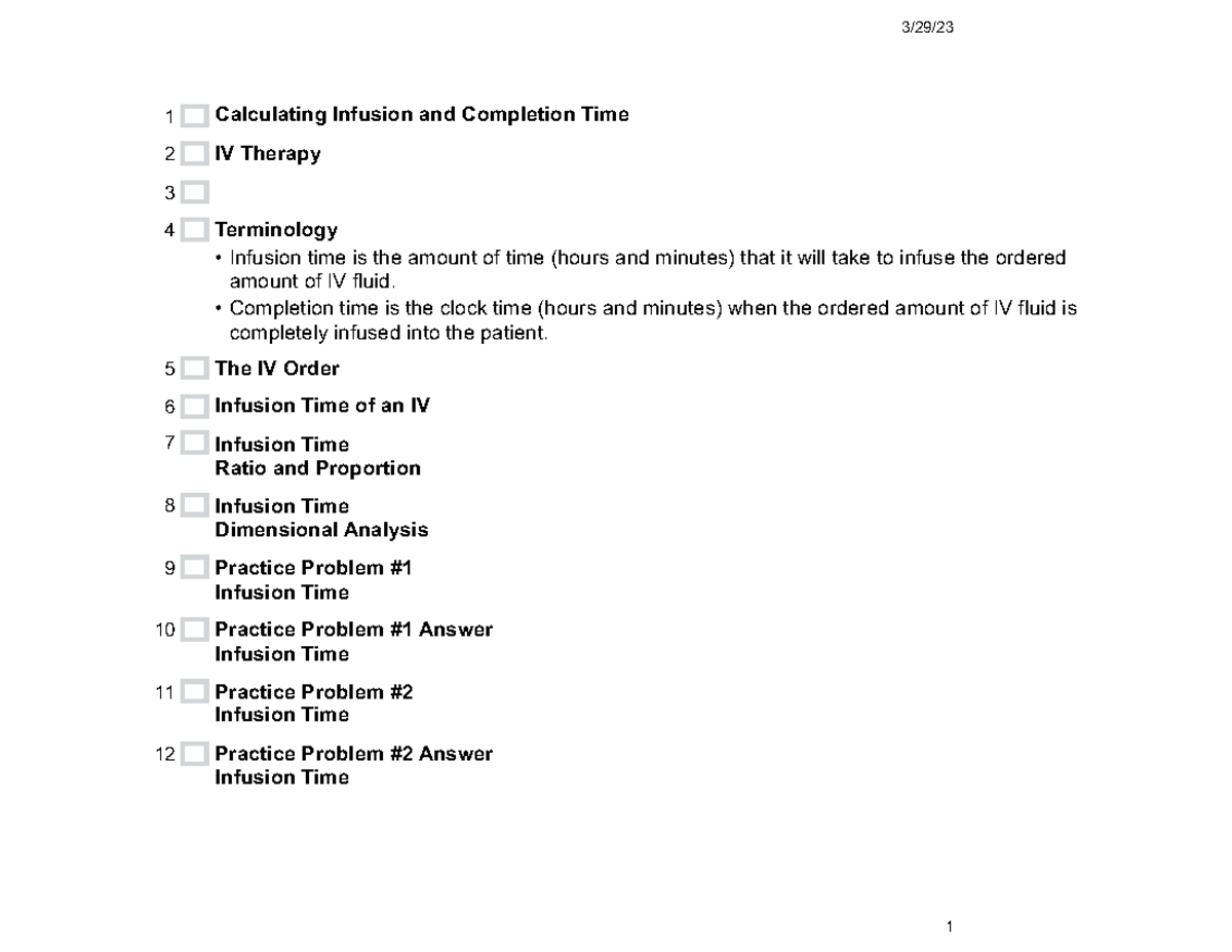 Infusion+and+Completion+Time%281%29 - 3/29/ 1 Calculating Infusion and ...