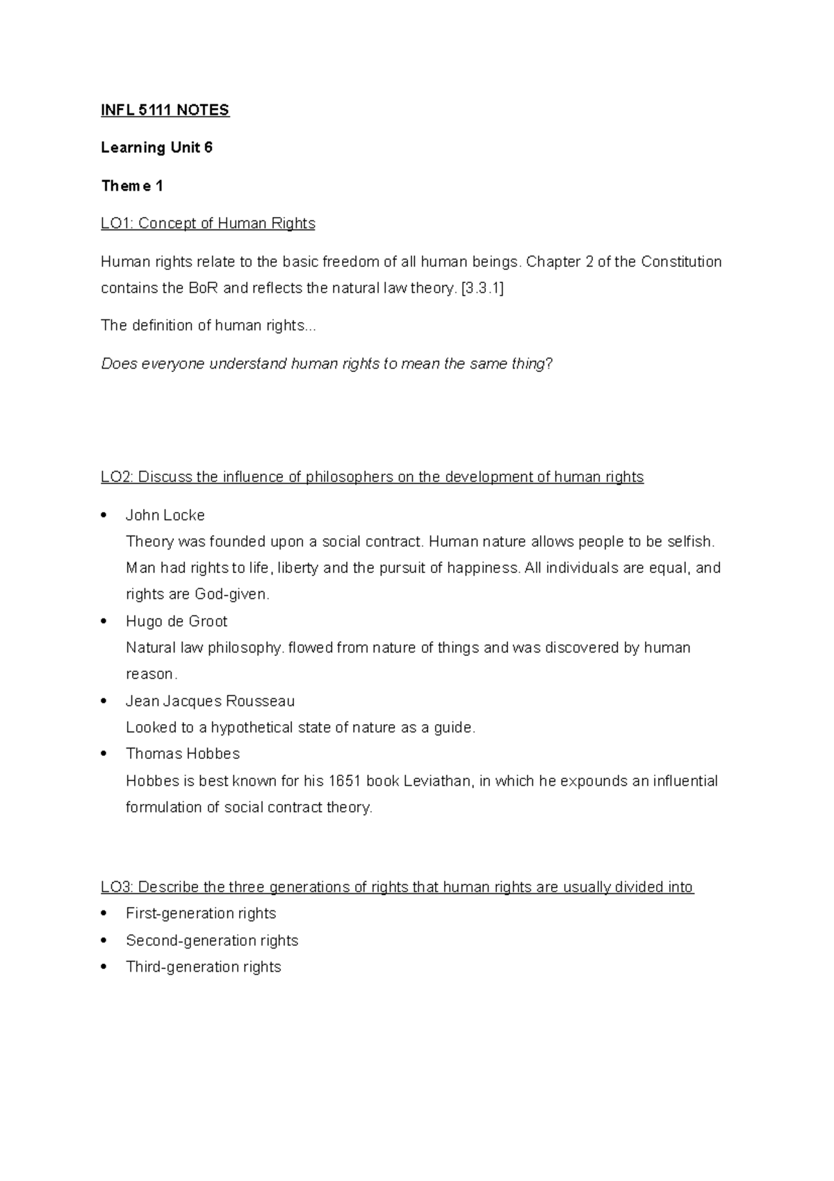 Learning Unit 6 notes - INFL 5111 NOTES Learning Unit 6 Theme 1 LO1 ...