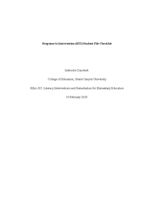 LMarilla REA-325 Topic 8 Response to Intervention (RTI) Student File ...