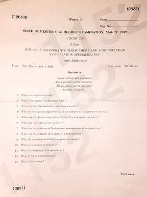 Document - Co operation part two for fainal Bcom - Co-operative ...