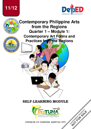 CPAR - Quarter 1 Module 1 - Contemporary Philippine Arts from the ...