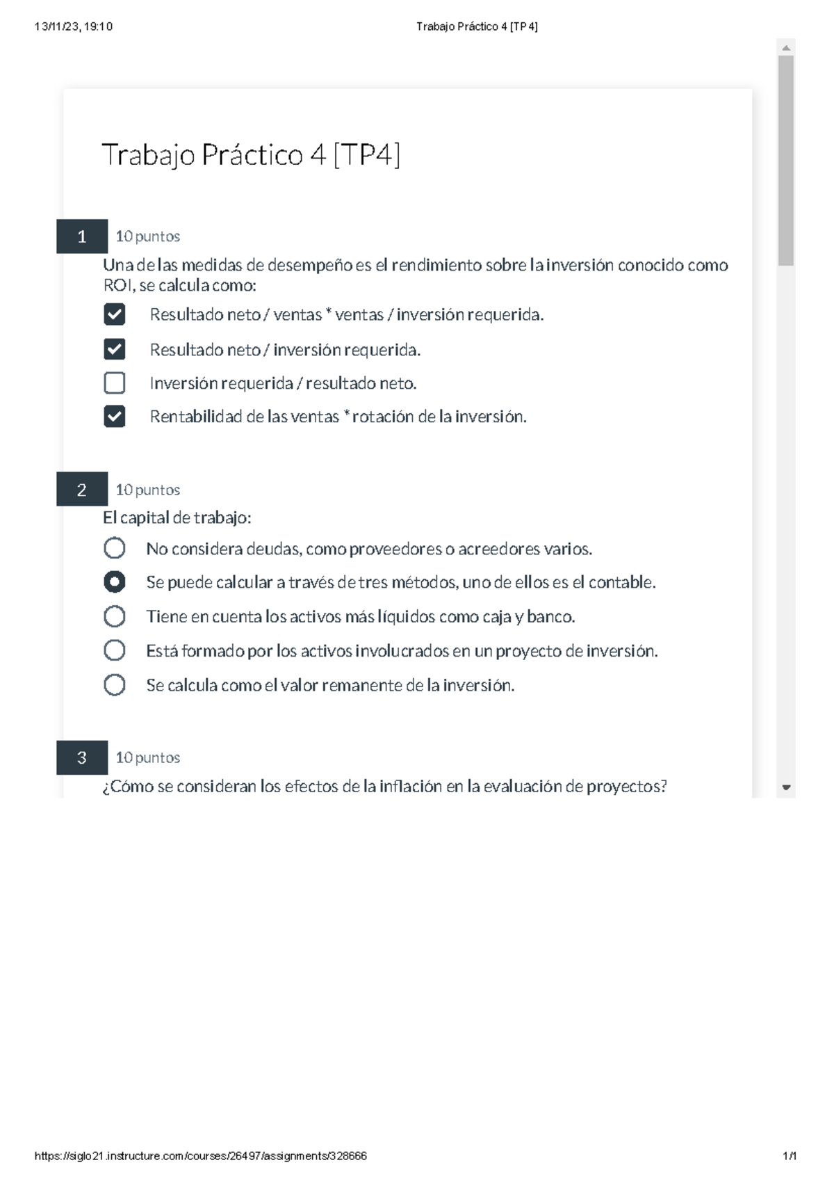Trabajo Práctico 4 [TP4] - Seminario 90% - 13/11/23, 19:10 Trabajo Práctico 4 [TP4] - Studocu