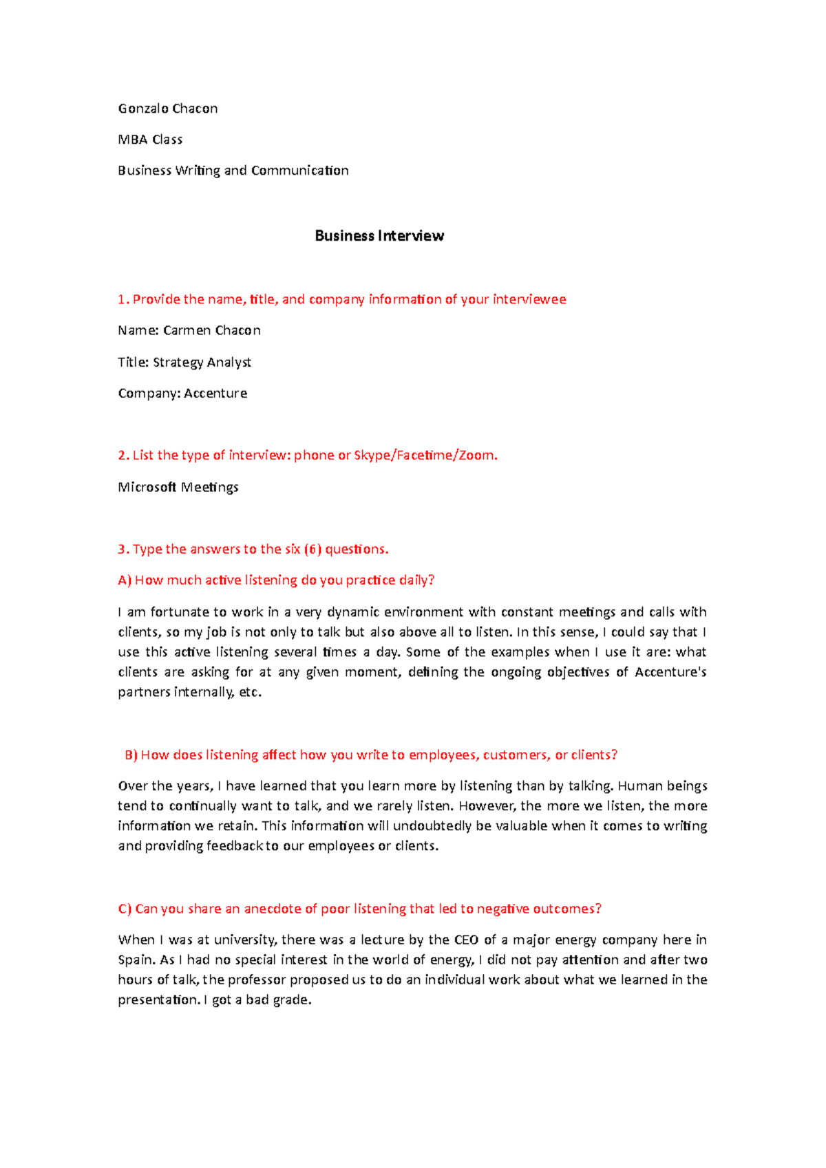 HOW TO DO A GOOD BUSINESS INTERVIEW for companis - Gonzalo Chacon MBA ...