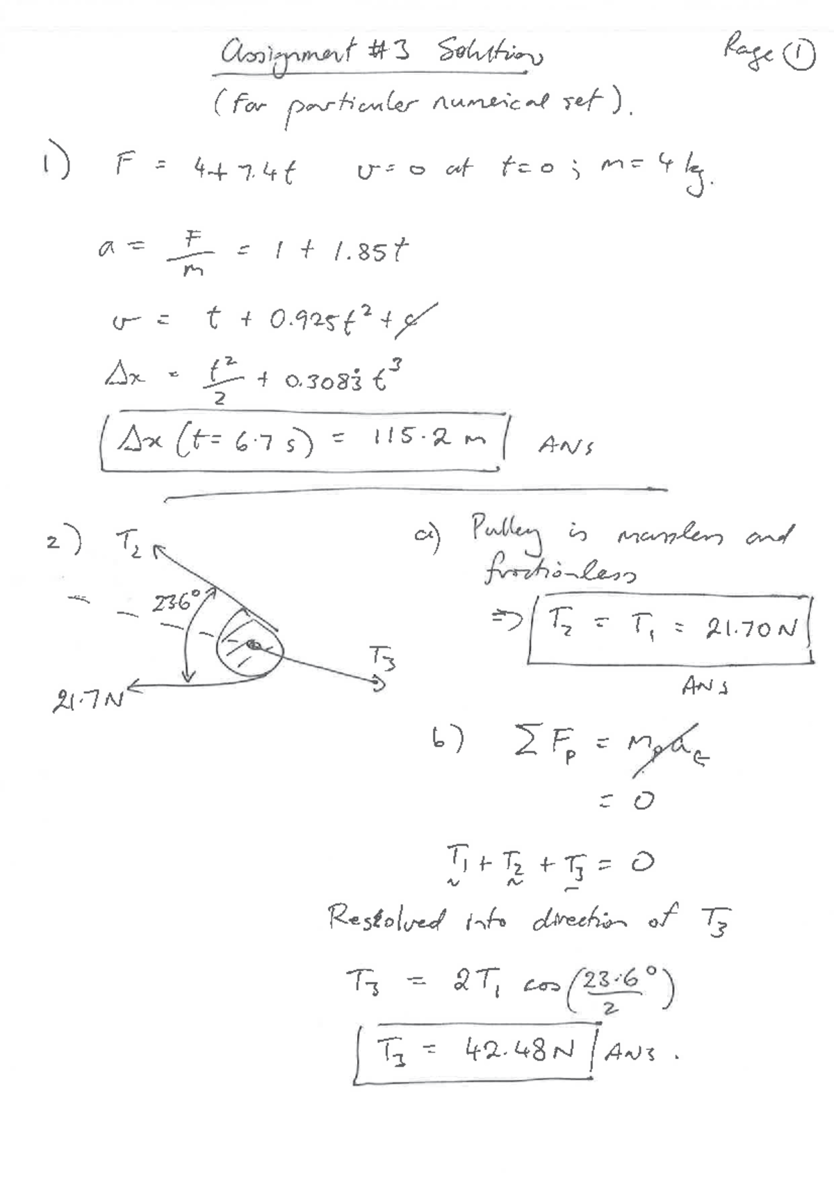 Engineering Mechanics Dynamics Assignment 3 S2 2020 - e$ 0b1 Fn - V 0q *on S /1 tu J h e Lr- at ...