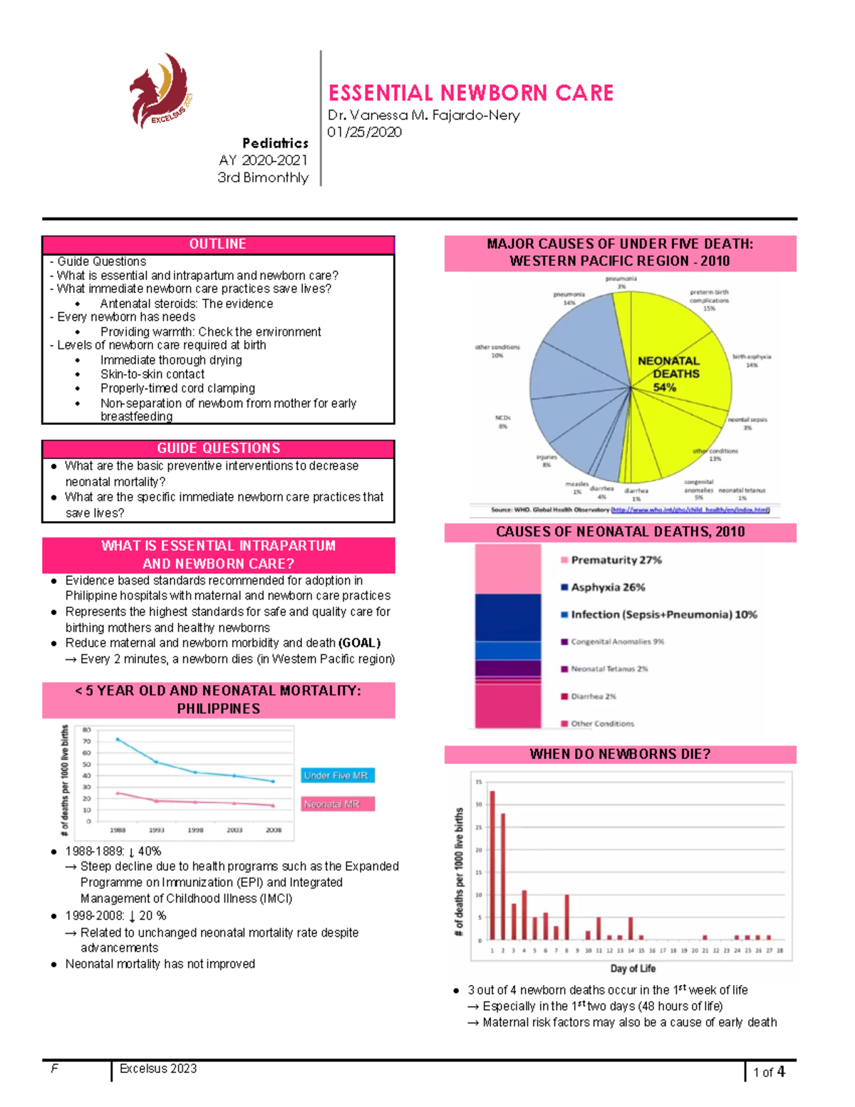 3.12 Pedia Essential Newborn Care (Dr. Nery 2020) - s Pediatrics AY ...