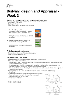 Lecture 1 - Building design and appraisal - Page of 1 1 Building design ...