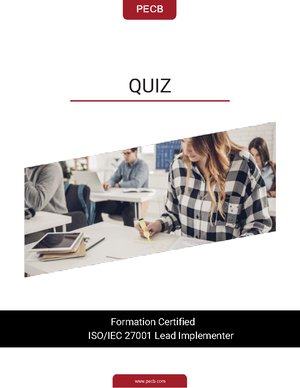 Pecb dump - iso 27001 - ethics standards and codes - Studocu