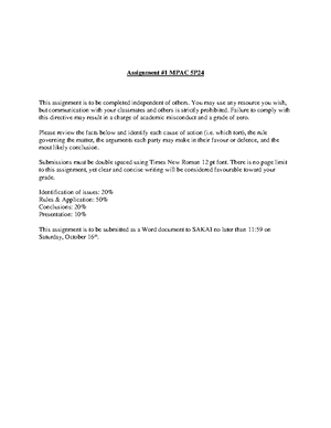 LAW122.-IRAC Analysis Examples - USING THE I-R-A-C STRUCTURE IN WRITING EXAM ANSWERS The IRAC ...