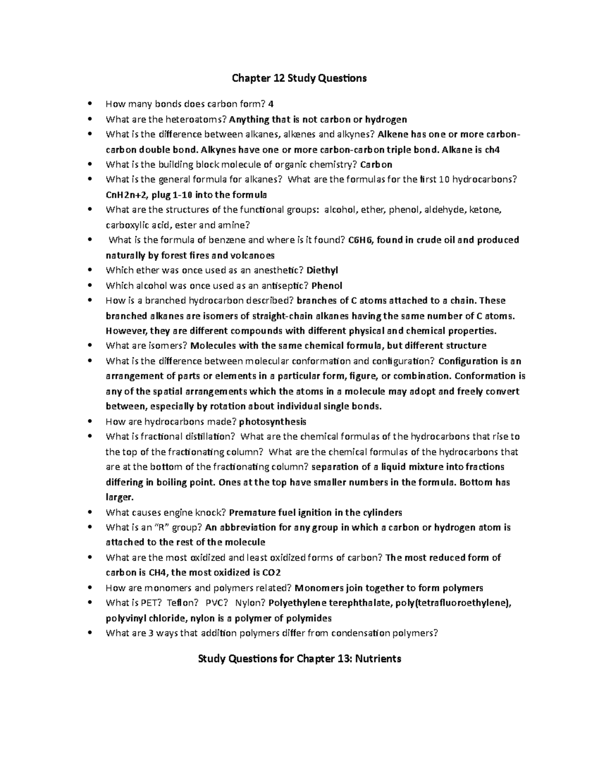 Chapter 12 Study Questions - Chapter 12 Study Questions How many bonds ...