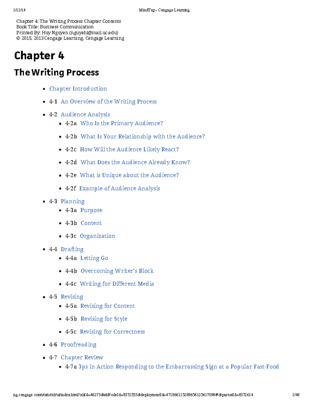 Chapter 4 - Chapter 4: The Writing Process Chapter Contents Book Title ...