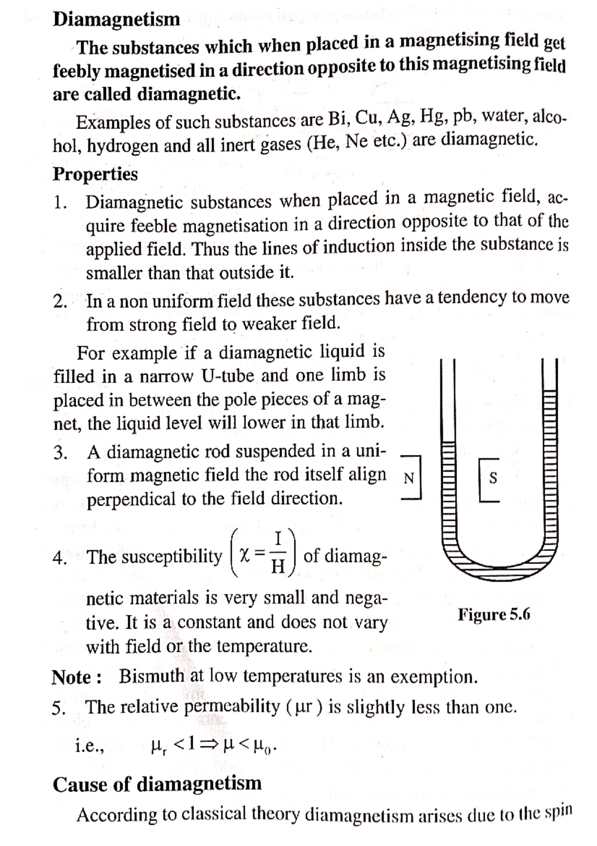 Diamagnetism AND IT'S Properties - Physics - Studocu
