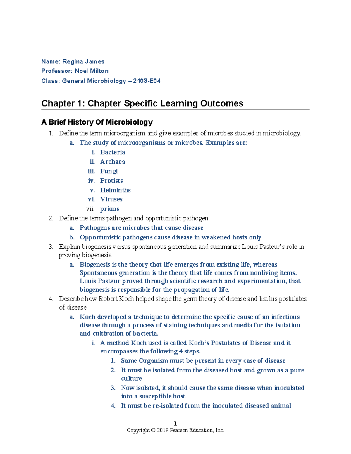 Chp 1 Objectives - This should help prepare you for exam one - Name ...