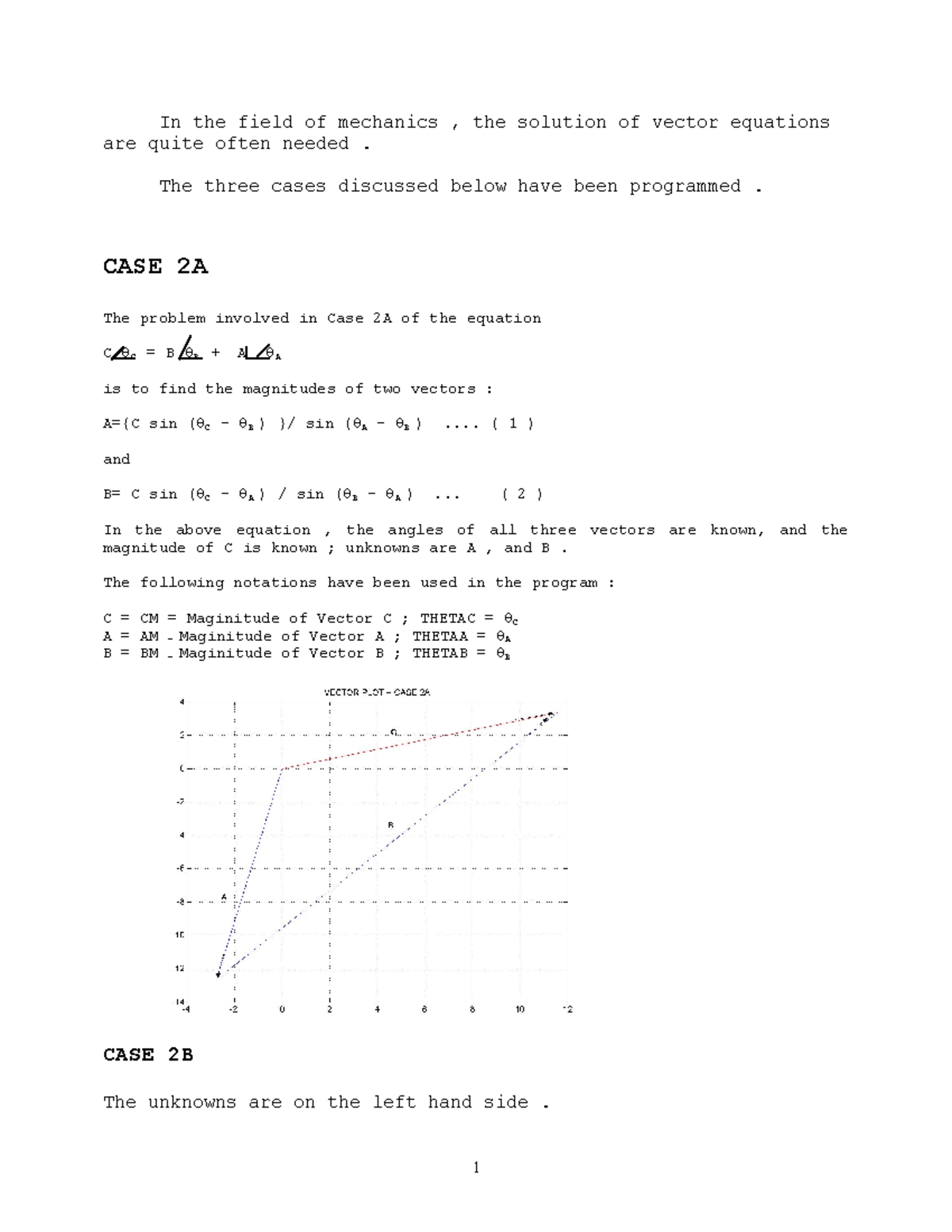 NO 20 CASE2A 2B 2C - In the field of mechanics , the solution of vector ...