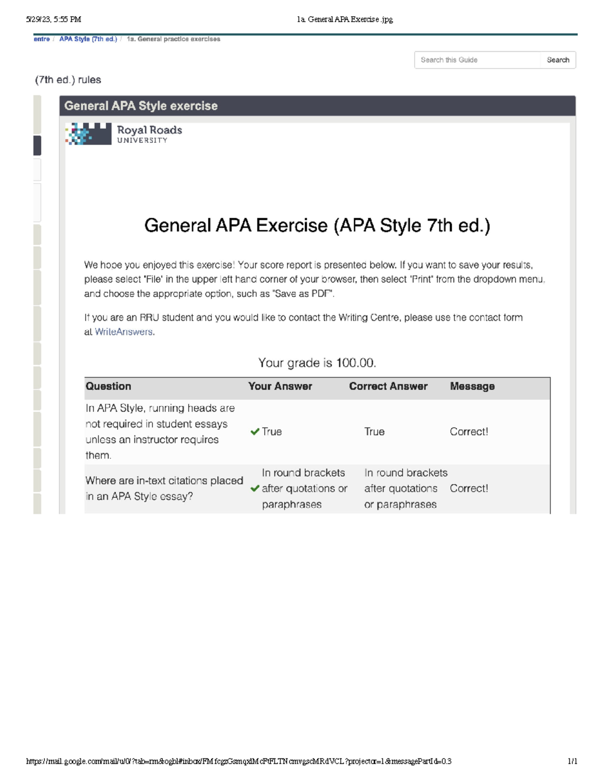 1a. General APA Exercise - NURA 303 - 5/29/23, 5:55 PM 1a. General APA ...