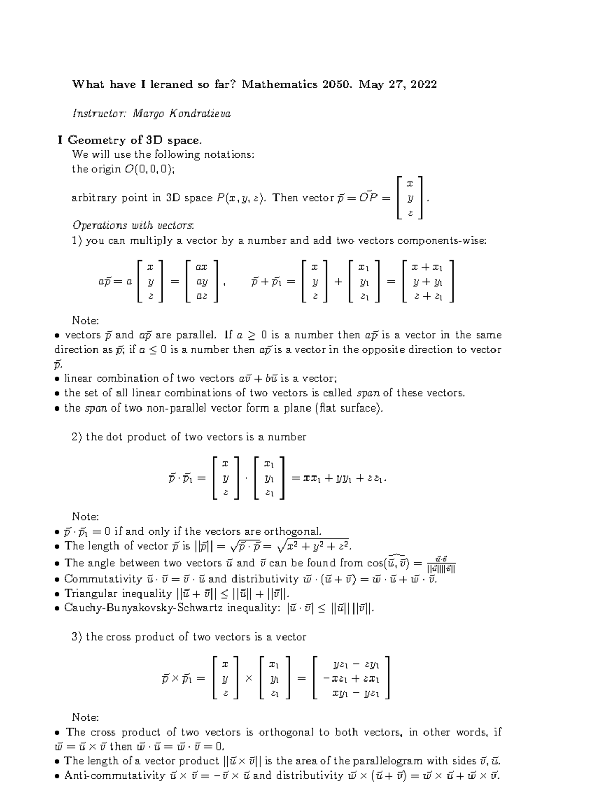 Lasum 22 - This is a two-page summary of the first 3 weeks of the ...