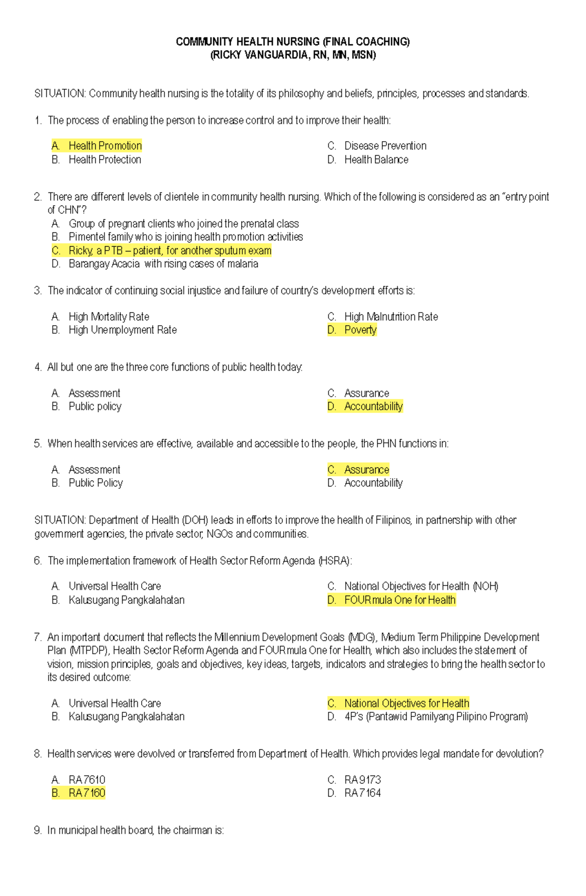 FC CHN 2022 AIM TO TOP 2 - asdadsasd - COMMUNITY HEALTH NURSING (FINAL ...