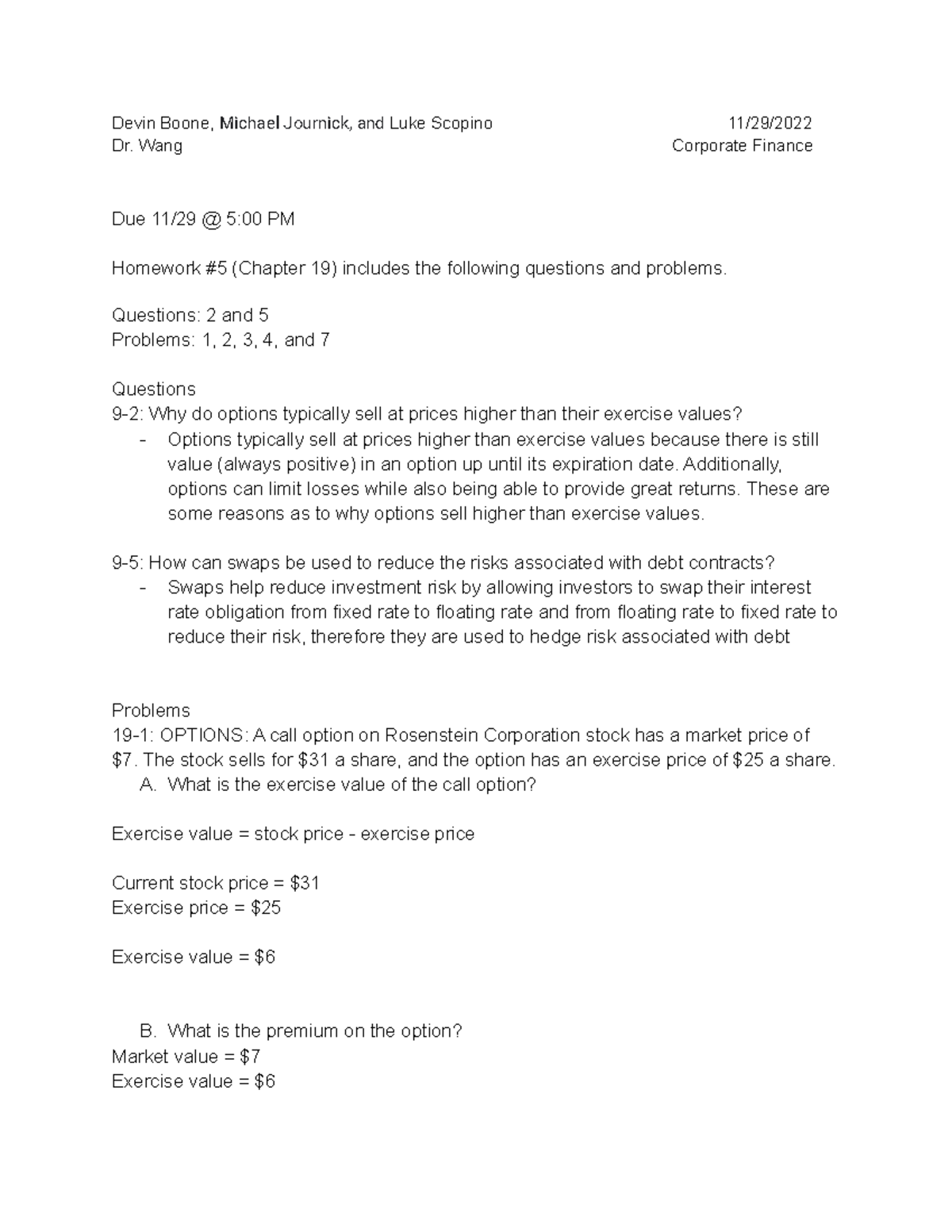 Chapter 19 Homework - Devin Boone, Michael Journick, and Luke Scopino ...