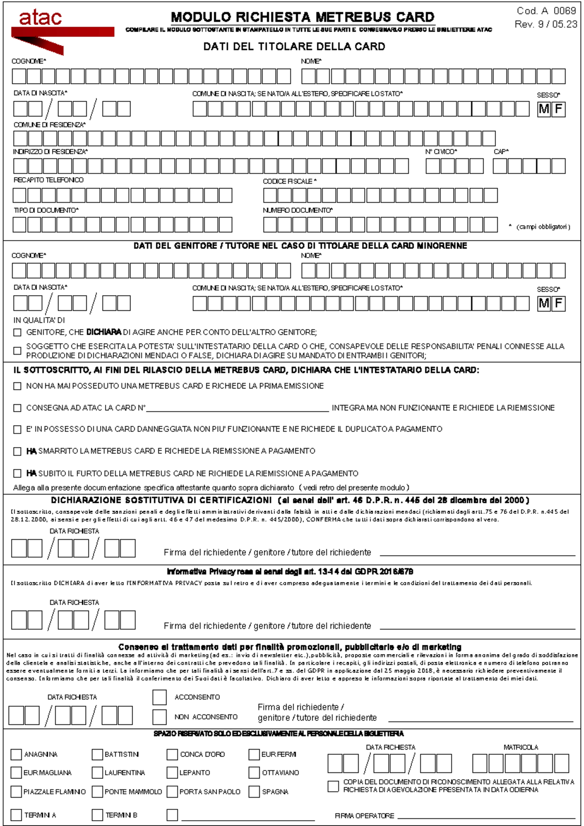 Modulo-richiesta-metrebuscard attenzione da-stampare-fronte-retro ...