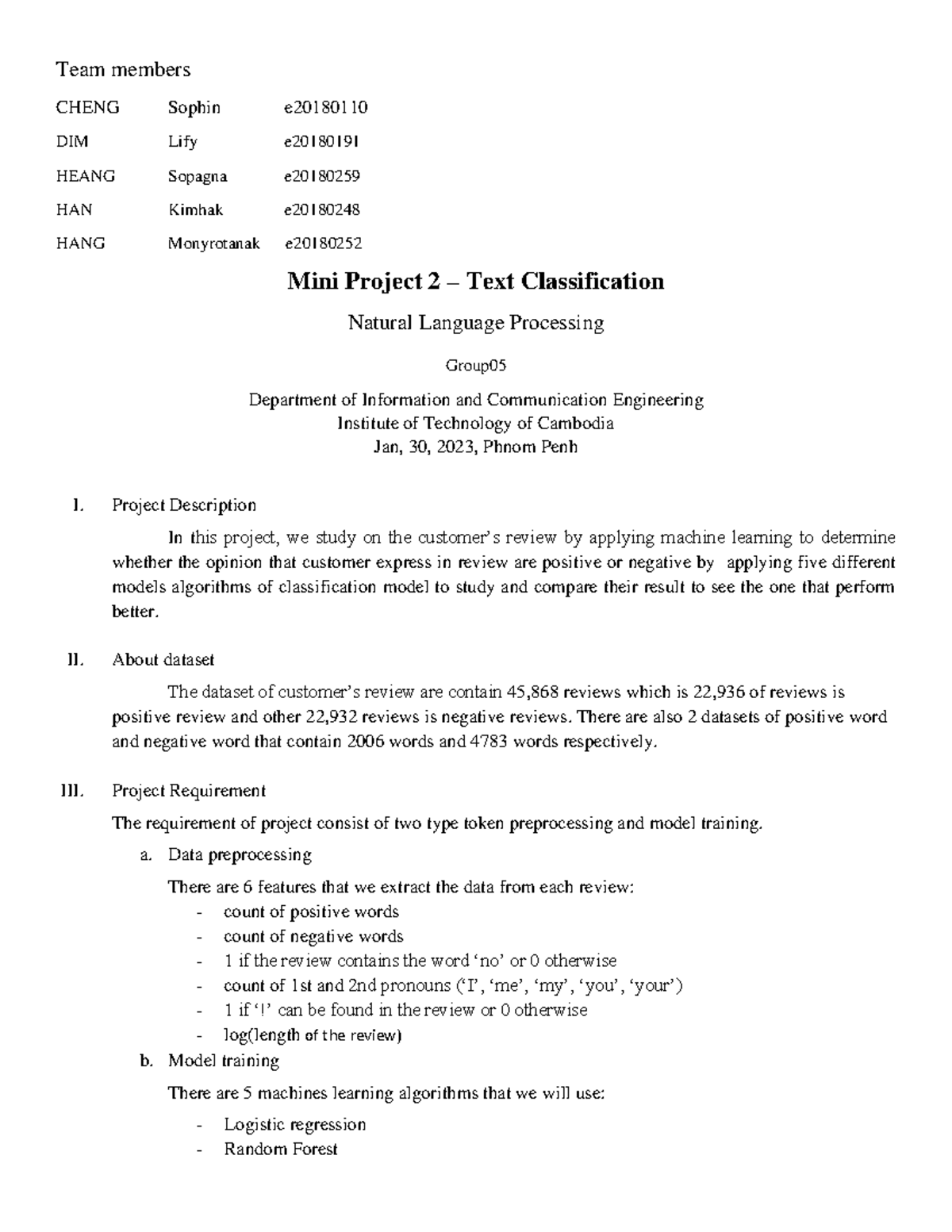 Mini Project 2 Report - student do it as a group - Team members CHENG ...