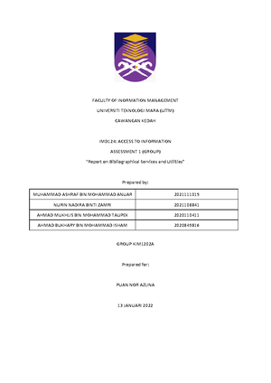 IML251 Assignment - 1 INTRODUCTION Indexing is the process of ...