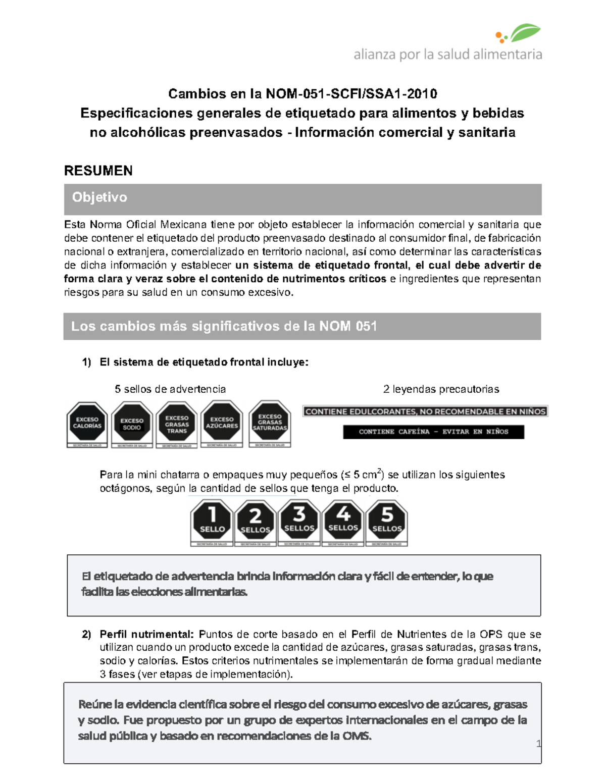 D etiquetado mx nuevo resumen cambios nom051 2004 08 - Cambios en la ...