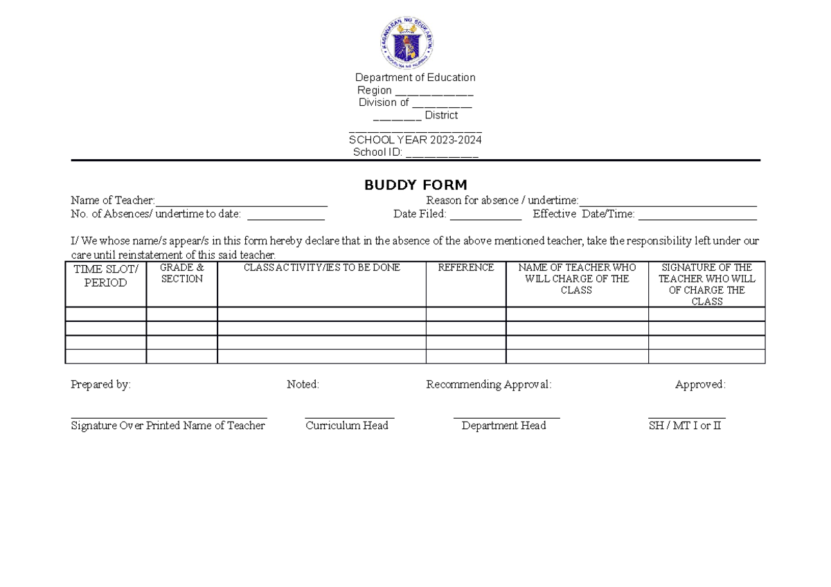 Buddy FOFM - LEARNING ACTIVITY SHEETS - Department of Education Region ...