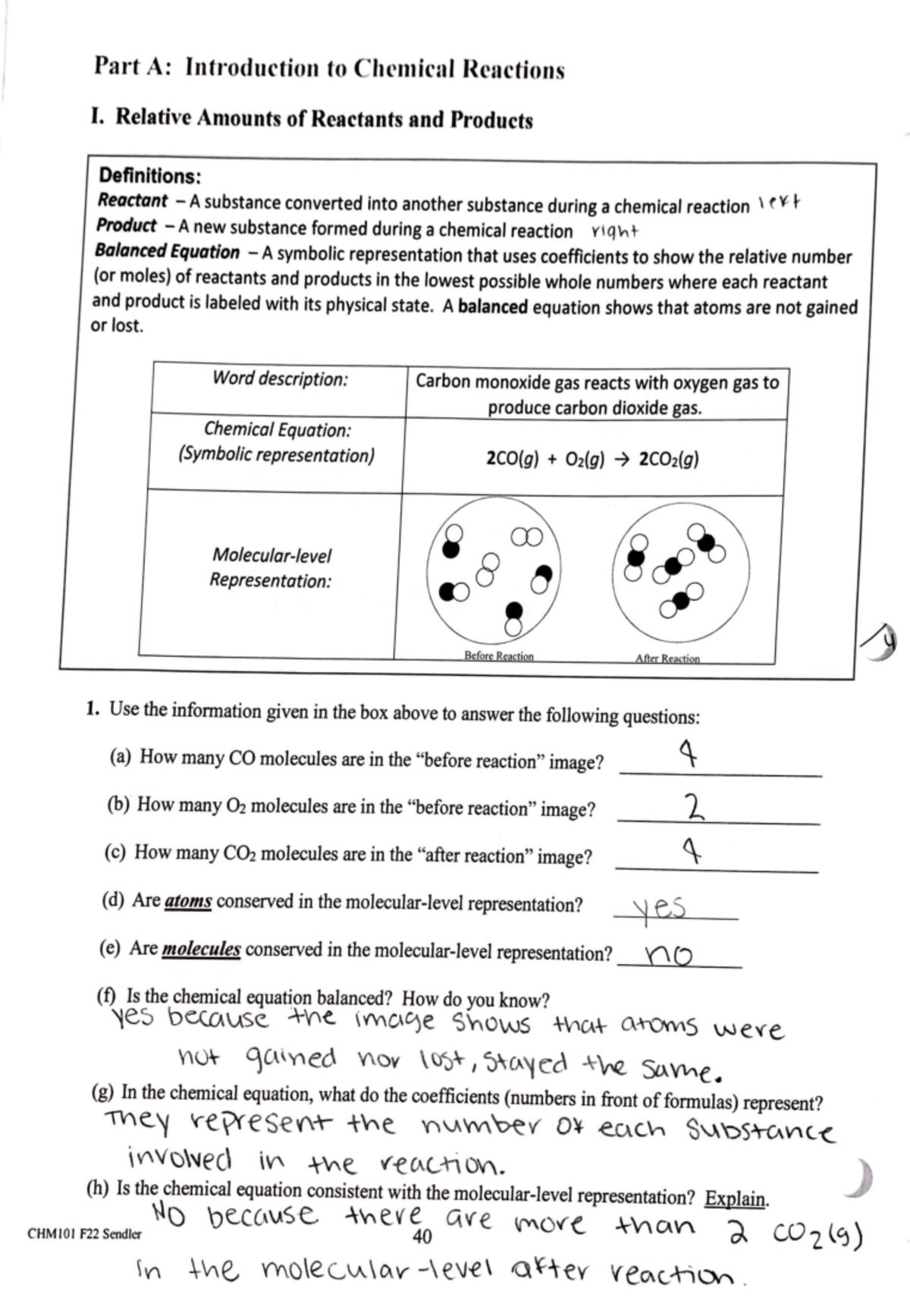 Introduction to Reactions and Balanced Equations - Studocu