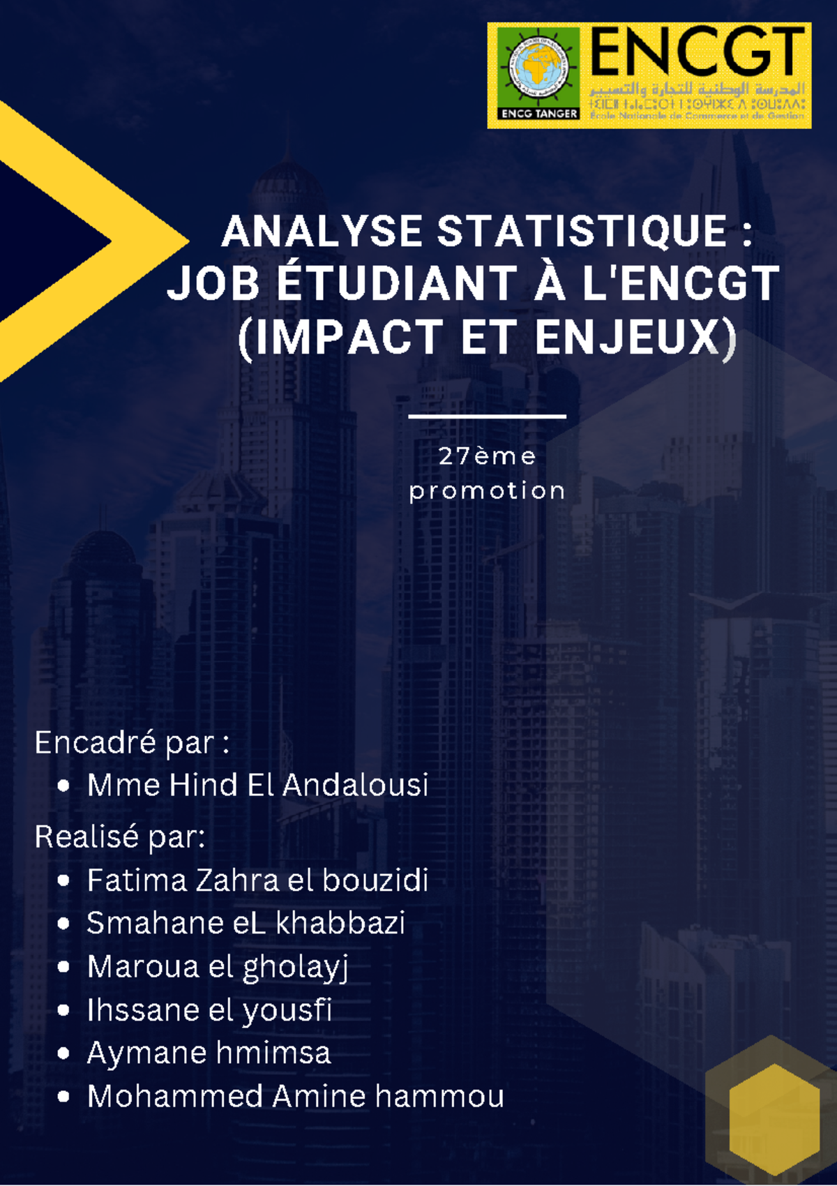 rapport de la matière analyse de données - ANALYSE STATISTIQUE ...