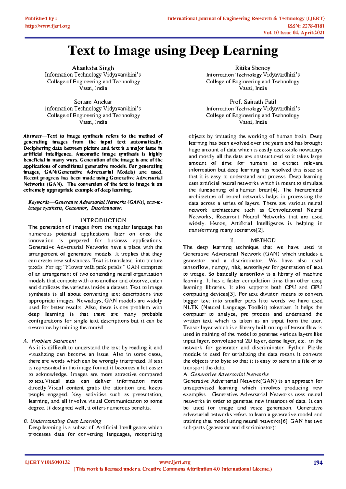 Text to image using deep learning - Text to Image using Deep Learning ...