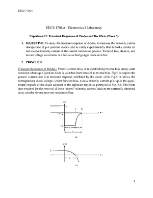 EECS 170 LA exp1 - EECS170A Lab1 - EECS 170LA Prof. Rahim Esfandyar-Pour /202 4 1 EECS 170LA ...