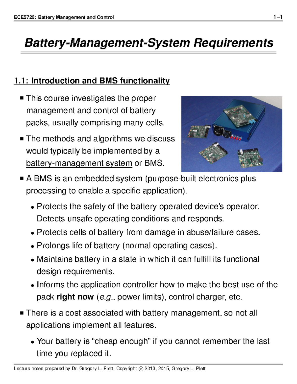 BMS UNIT-4 PDF - BMS unit r - ECE5720: Battery Management and Control 1 ...